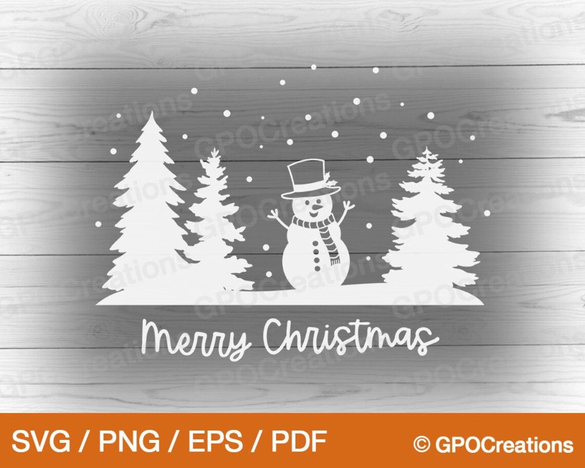 Snowman SVG Merry Christmas SVG Christmas Snowman SVG - Etsy