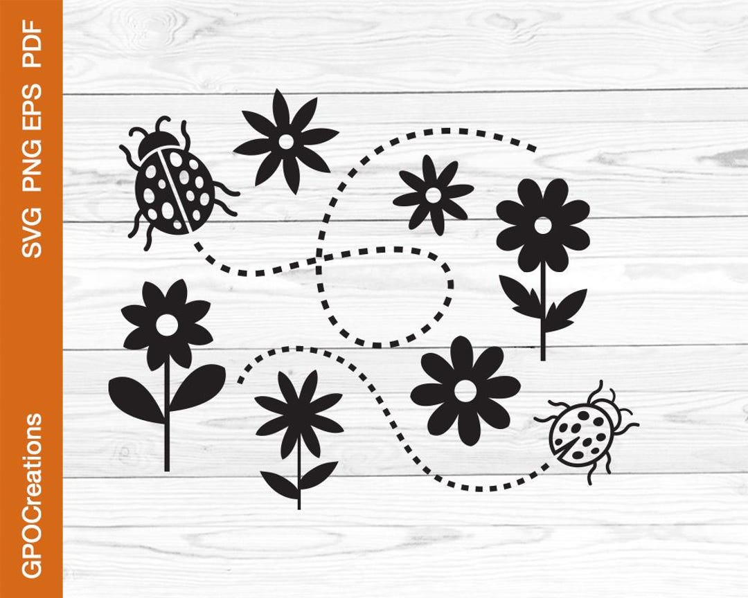 Ladybug SVG, Flowers SVG, Spring SVG, Hello Spring Svg, Spring Svg ...