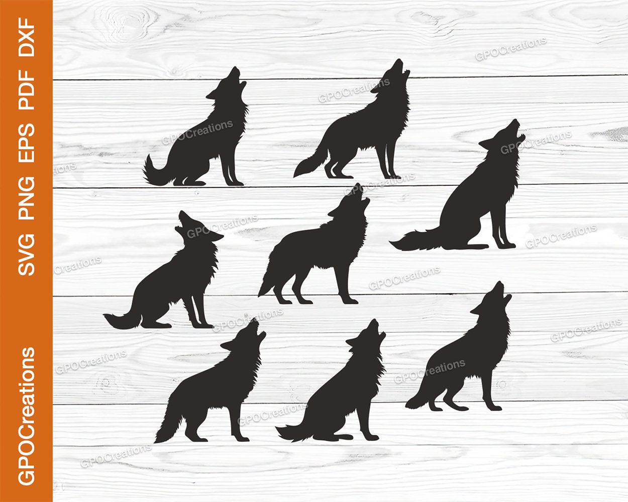 Howling Coyote Silhouette