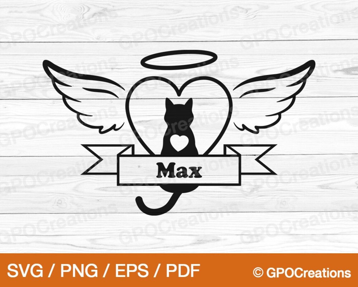 Pet Cat Memorial SVG, Cat Memorial SVG, Cat Memory SVG, Pet Love Svg ...