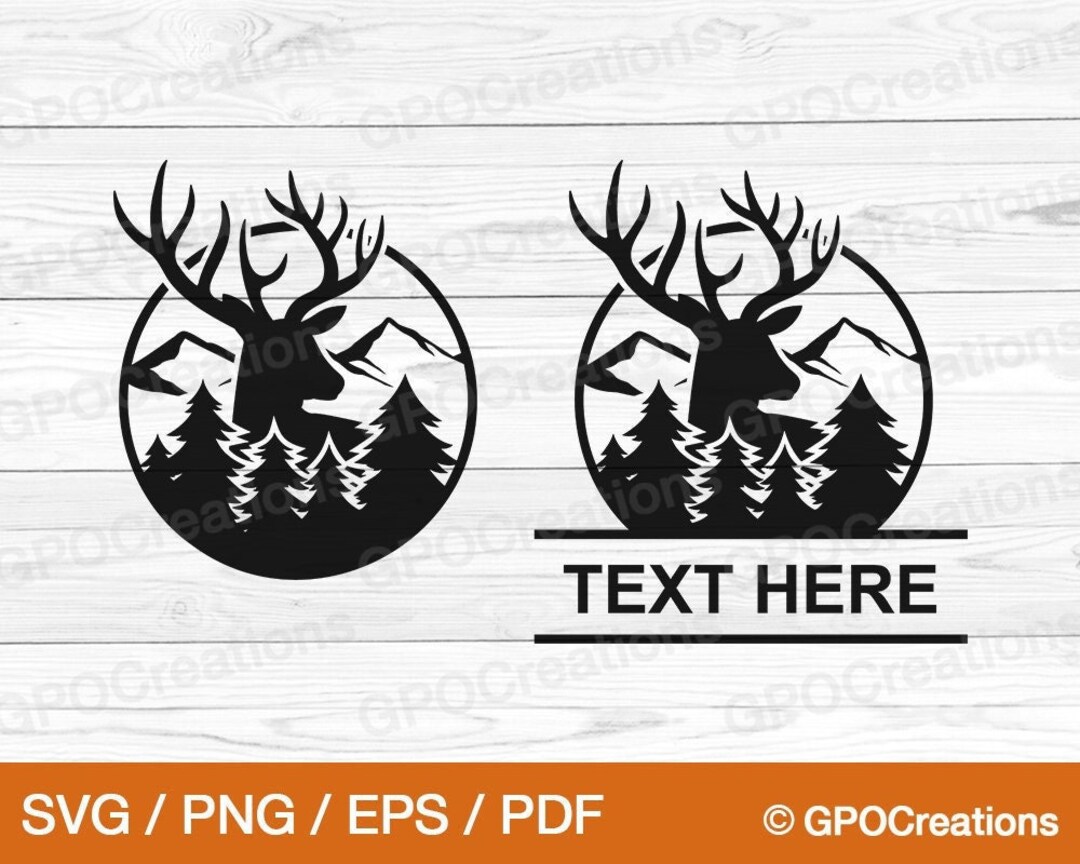 Deer SVG Deer Monogram SVG Deer Head SVG Deer Hunting Svg - Etsy