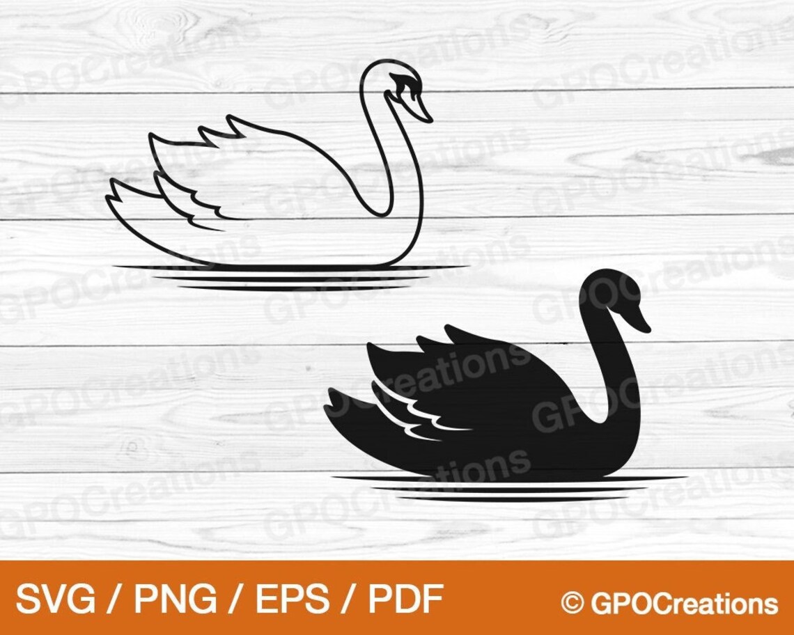 Swan SVG, Swan Cut File, Swan Clipart, Swan Vector, Beautiful Swan SVG ...