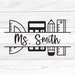 Teacher SVG, Teacher Split Monogram SVG, School SVG, School Supplies ...