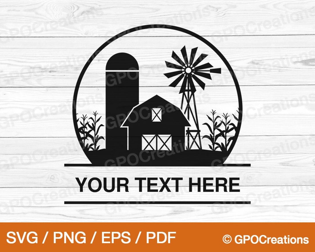 Farm SVG, Farm Scene SVG, Farm Split Monogram SVG, Welcome to Our Farm ...