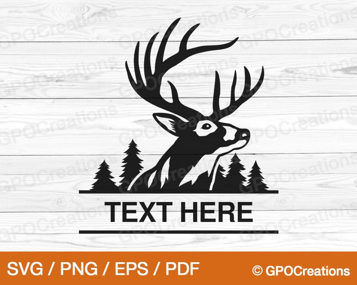 Deer SVG Forest SVG Forest Monogram SVG Deer Hunting Svg - Etsy