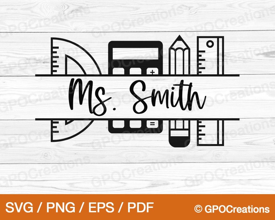 Teacher SVG Teacher Split Monogram SVG School SVG School - Etsy Canada