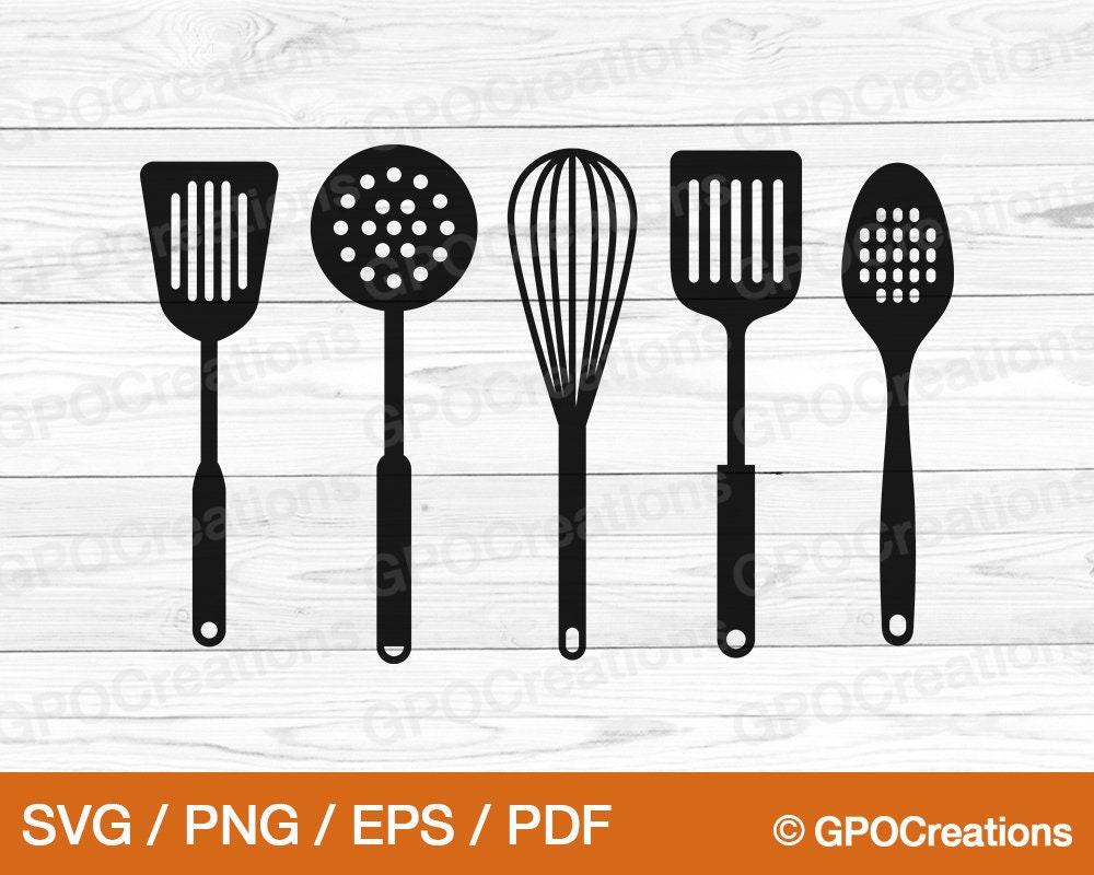Kitchen Utensils SVG Kitchen SVG Kitchen Clipart Kitchen - Etsy