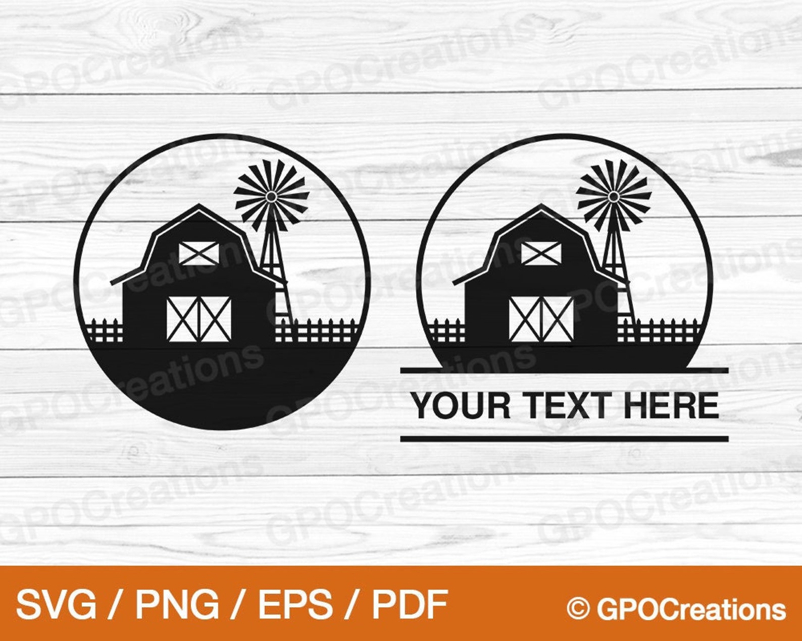 Farm SVG Farm Life SVG Farm Scene SVG Farm Split Monogram - Etsy
