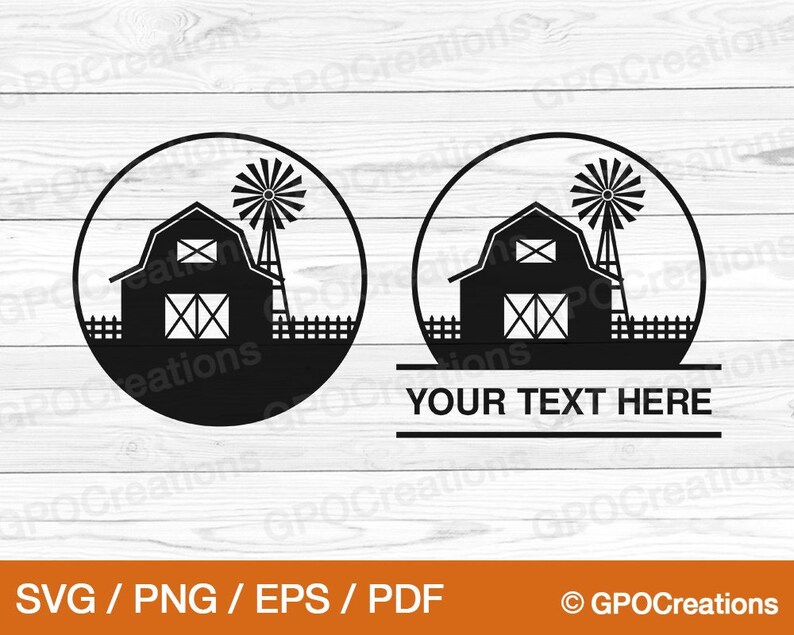 Farm SVG Farm Life SVG Farm Scene SVG Farm Split Monogram - Etsy