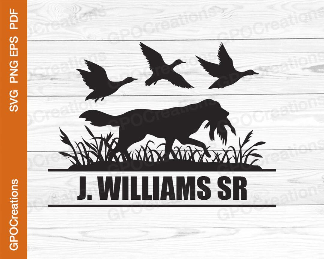 Hunting Dog SVG, Hunting Dog Split Monogram SVG, Duck Hunting SVG ...