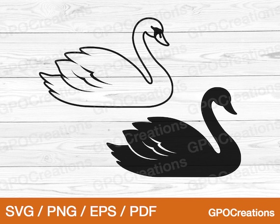 Swan Bird Clipart Silhouettes