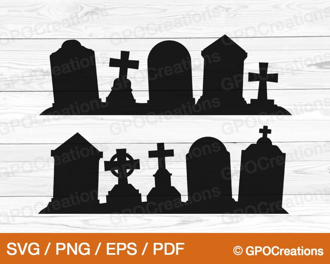 Tombstones SVG Halloween Graveyard SVG Graveyard SVG - Etsy