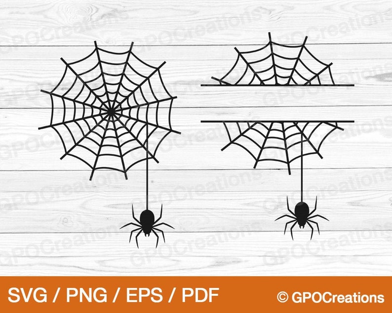 Spiderweb SVG Spider SVG Spiderweb Split Monogram SVG - Etsy