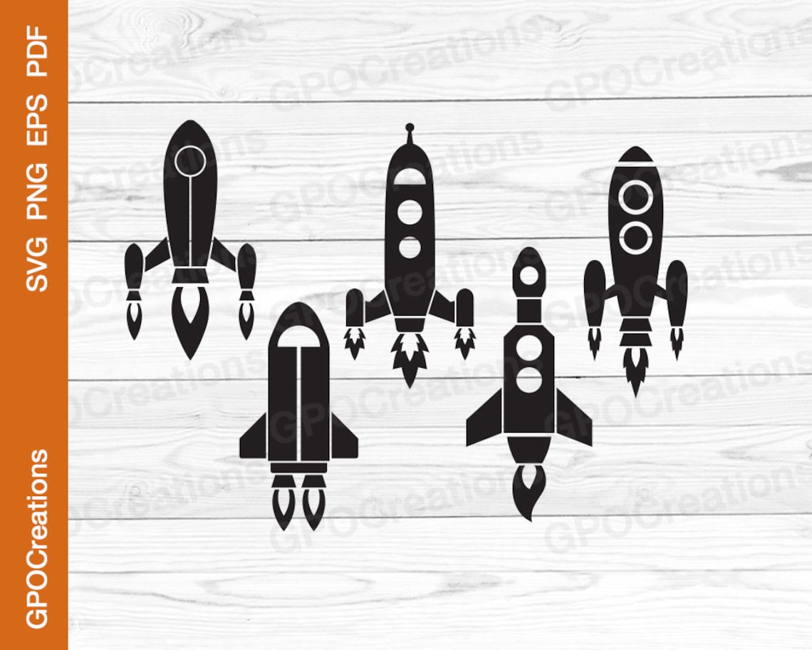 Spaceship SVG, Rocket SVG, Spaceship PNG, Rocket Png, Spaceship Bundle ...