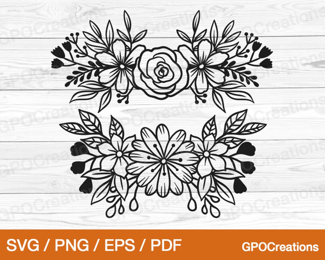 Flowers SVG Floral SVG Flowers Cut File Spring Svg | Etsy
