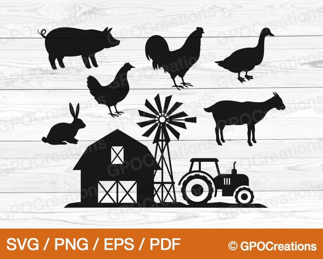 Farm SVG Bundle Farm Animals SVG Barn SVG Tractor Svg Farm - Etsy