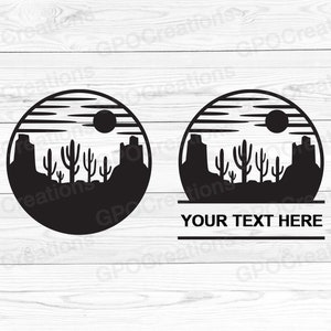 Desert SVG, Desert Scene SVG, Cactus SVG, Desert Landscape Svg, Desert ...
