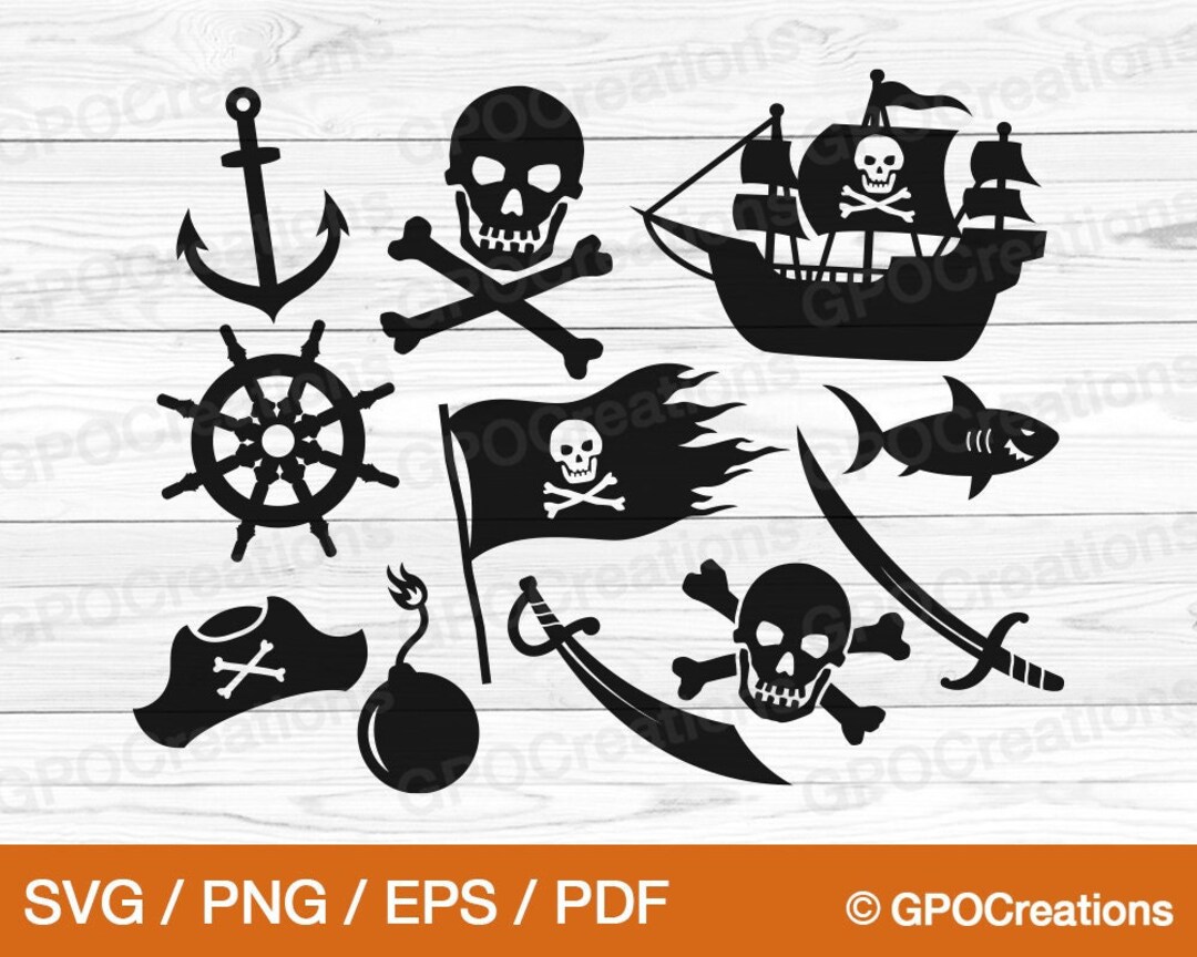 Pirate SVG, Pirate SVG Bundle, Pirate Silhouette, Pirate Cut Files ...