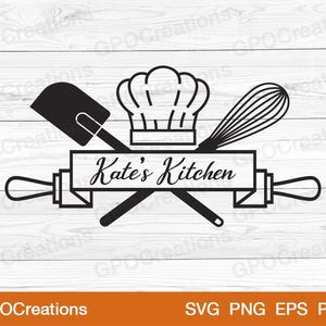 Baking SVG, Baking Monogram SVG, Baking Utensils SVG, Kitchen Svg ...