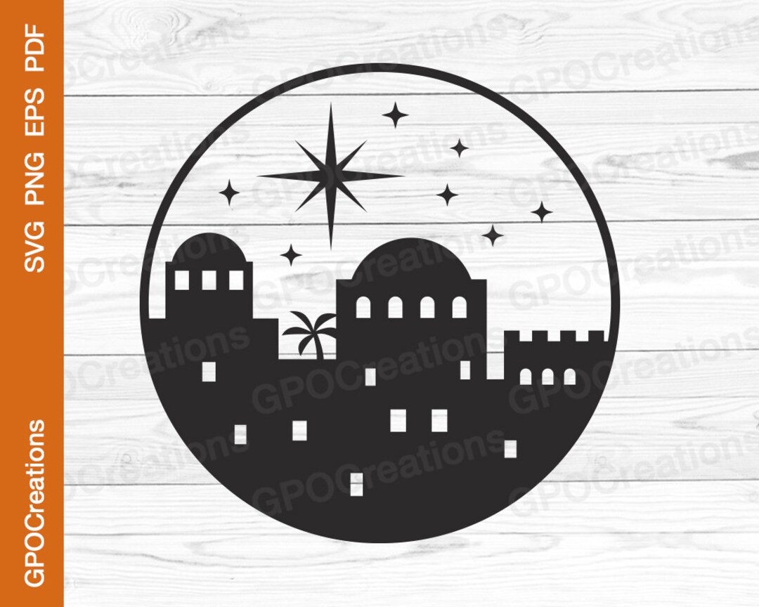 Bethlehem SVG, Christmas Star SVG, Christmas SVG, Bethlehem Clipart ...