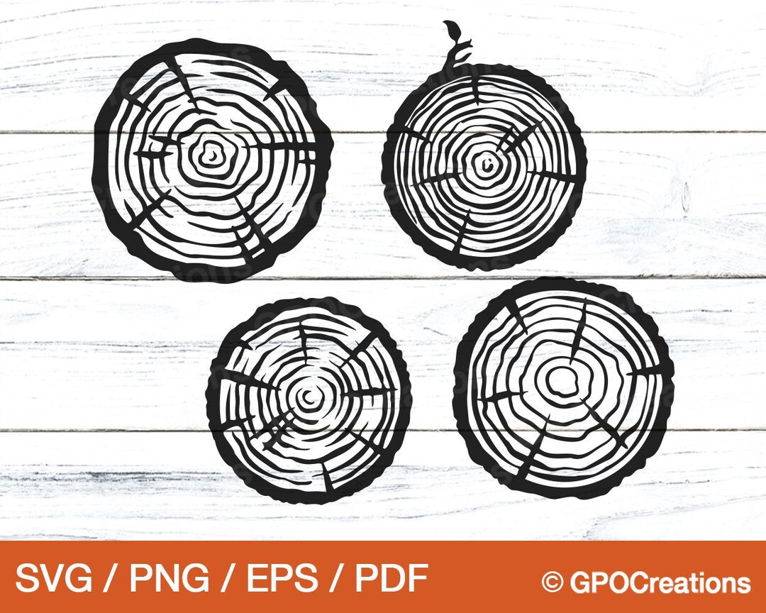 Tree Rings SVG Tree Trunk Slice SVG Trees SVG Woodworking - Etsy