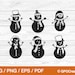 Snowman SVG Bundle, Snowman Clipart, Let It Snow Snowman SVG, Snowman ...