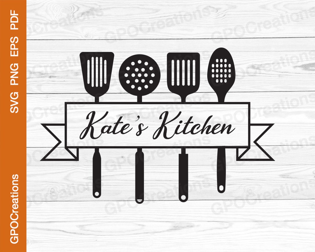 Kitchen Utensils SVG, Kitchen SVG, Kitchen Clipart, Kitchen Split ...