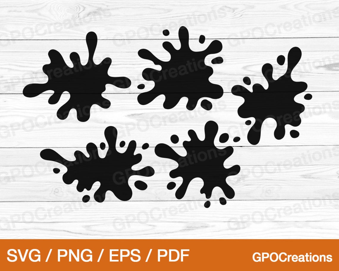 Paint Splatter SVG Ink Splatter SVG Paint Splatter Clipart - Etsy