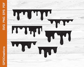 Drip Svg Dripping Borders Svg Blood Drip Svg Honey Drip Svg - Etsy