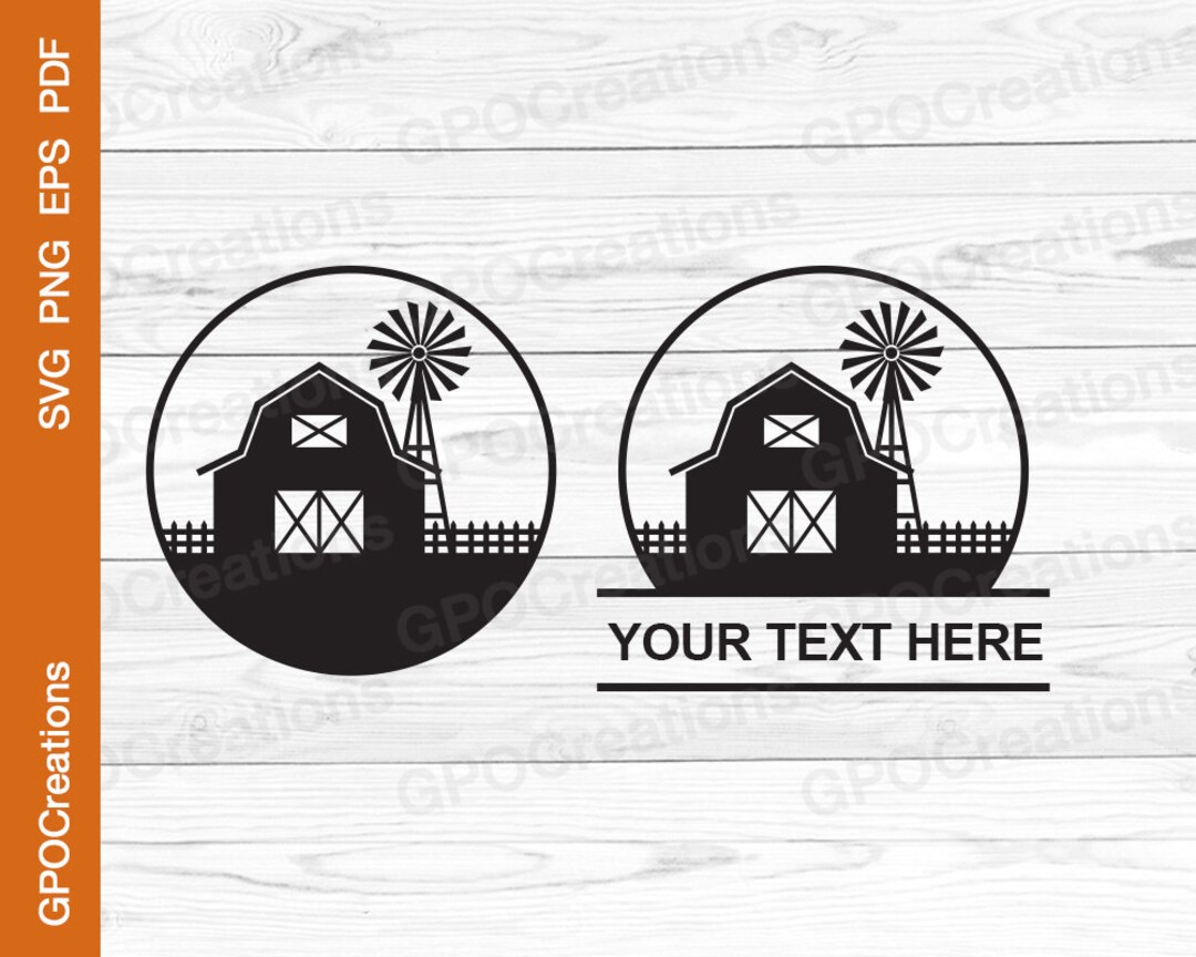 Farm SVG, Farm Life SVG, Farm Scene SVG, Farm Split Monogram Svg ...