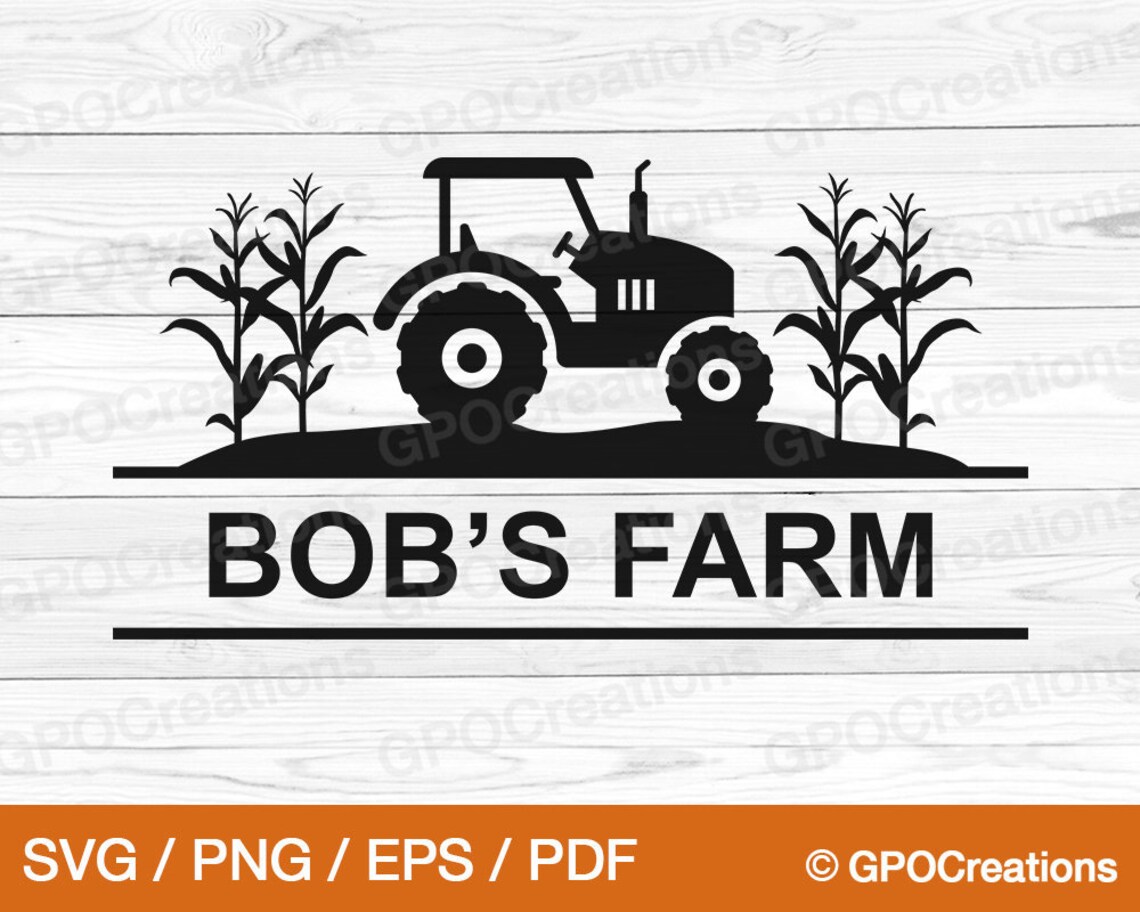 Tractor Monogram SVG Farmer Monogram SVG Farm Tractor SVG - Etsy