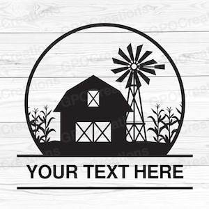 Farm SVG, Farm Scene SVG, Farm Split Monogram SVG, Farm Life Svg ...