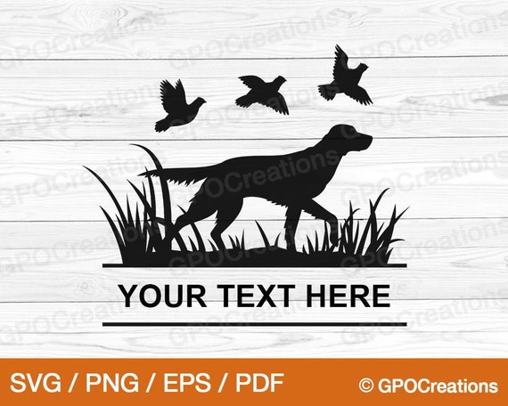 Hunting Dog SVG Quail Hunting SVG English Setter SVG Quail | Etsy Canada
