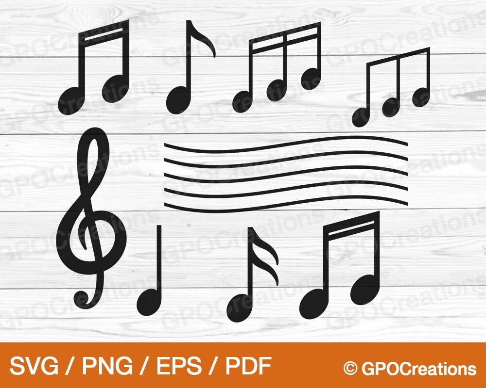 Nota musical SVG Notas musicales SVG Profesor de música SVG - Etsy México