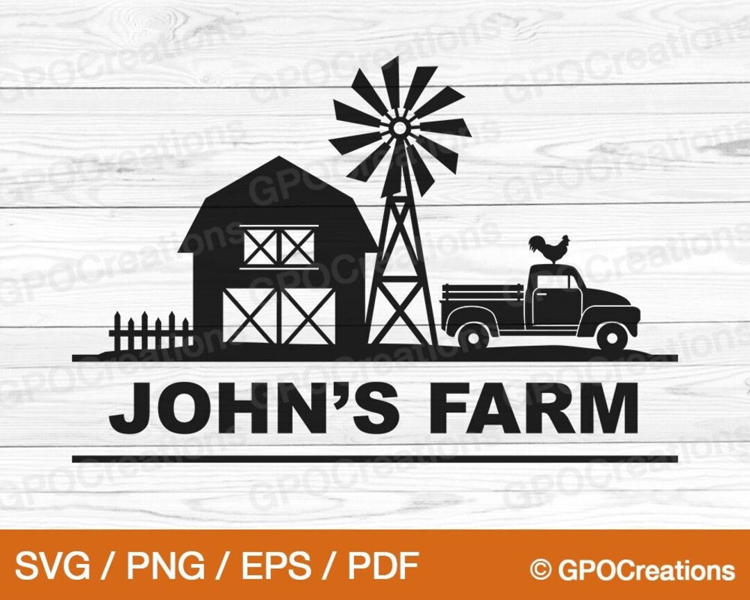 Farm SVG Farm Split Frame SVG Farm Monogram Svg Farm Cut - Etsy