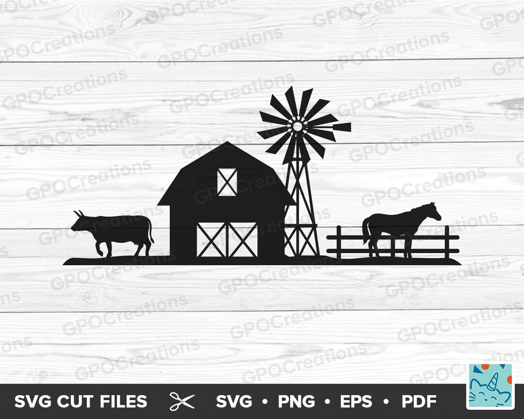 Farm SVG Farm Life SVG Farm Backdrop SVG Farm Scene Svg - Etsy