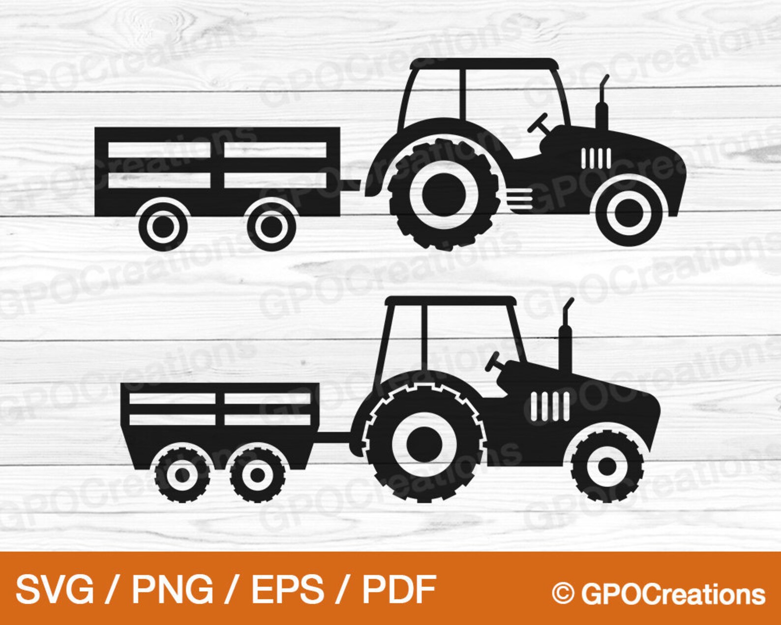 Tractor SVG Tractor and Wagon SVG Kids Tractor SVG Farm - Etsy