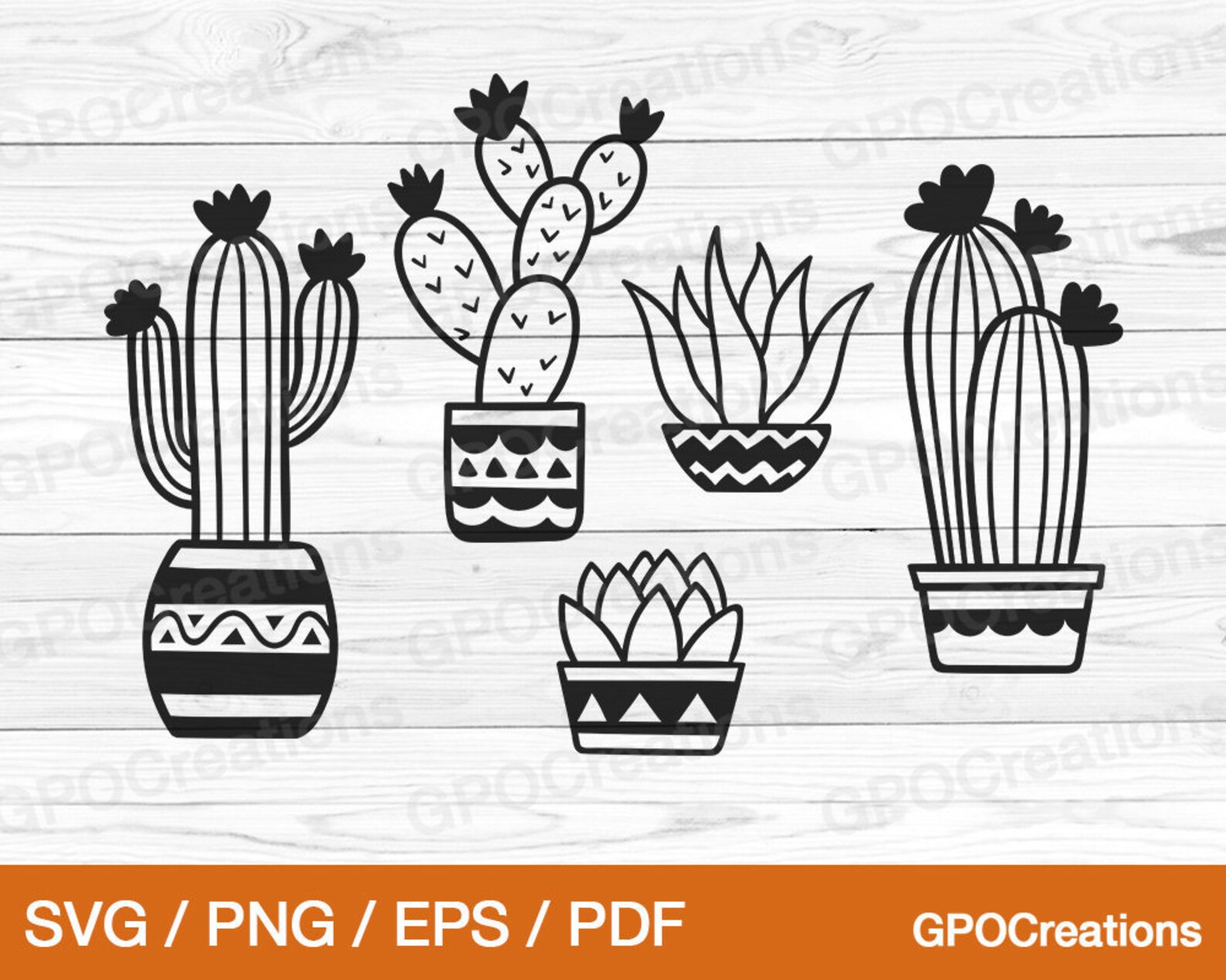 Cactus SVG Succulent SVG Cactus Cut File Cactus Clipart - Etsy