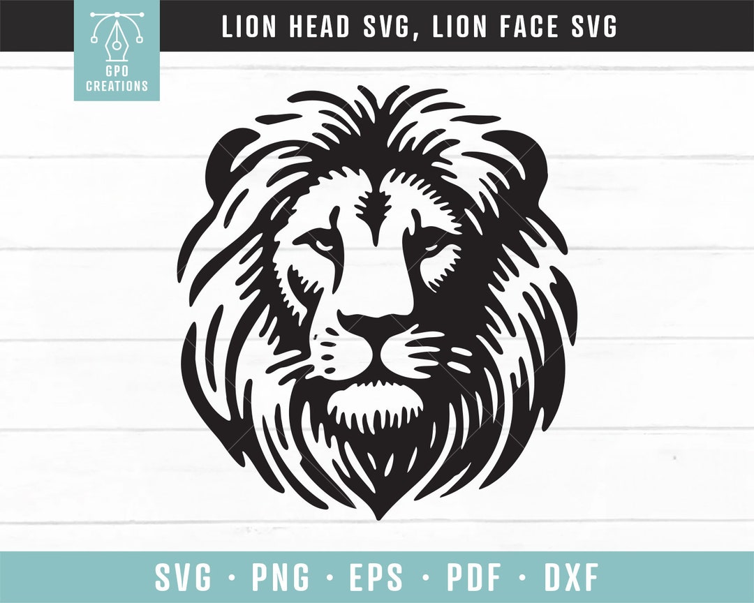 Lion Head SVG, Lion Face SVG, Lion SVG, Lion Clipart, Lion Head Cut ...