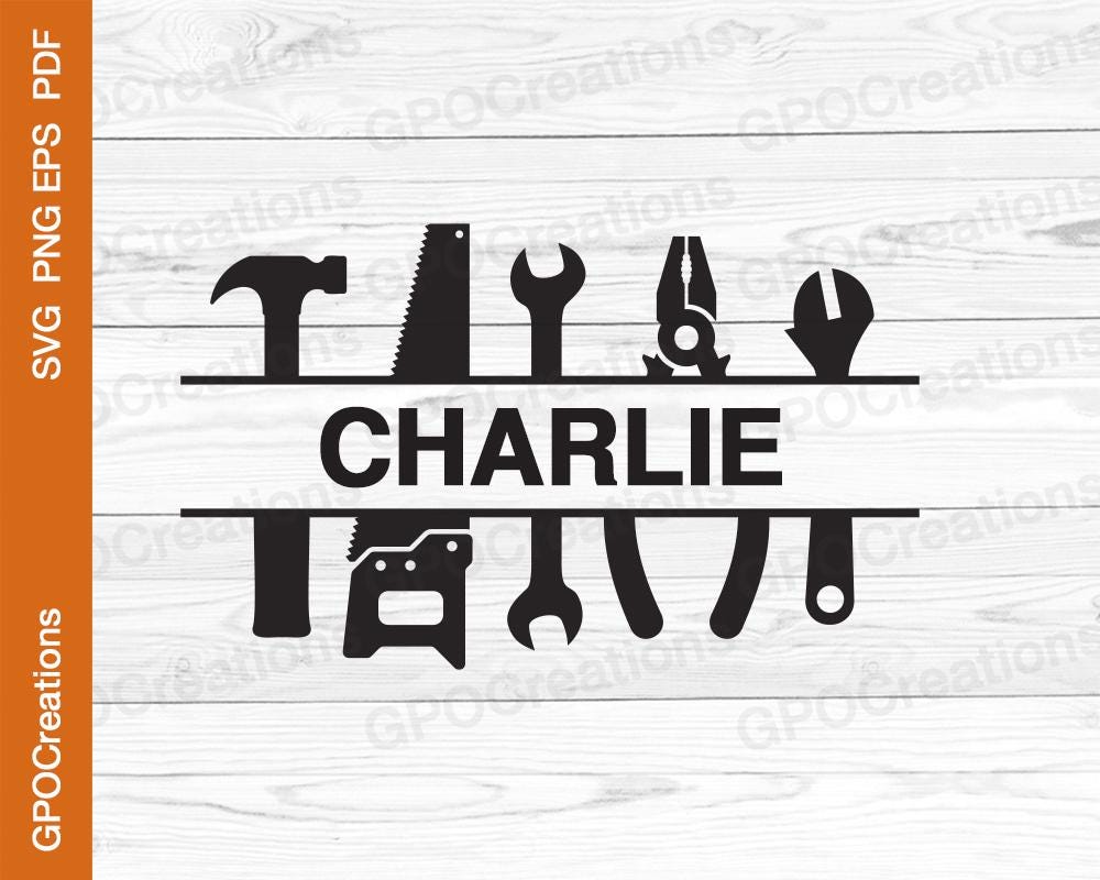Tools Monogram SVG, Tools Split Frame SVG, Mechanic Tools SVG, Dad ...