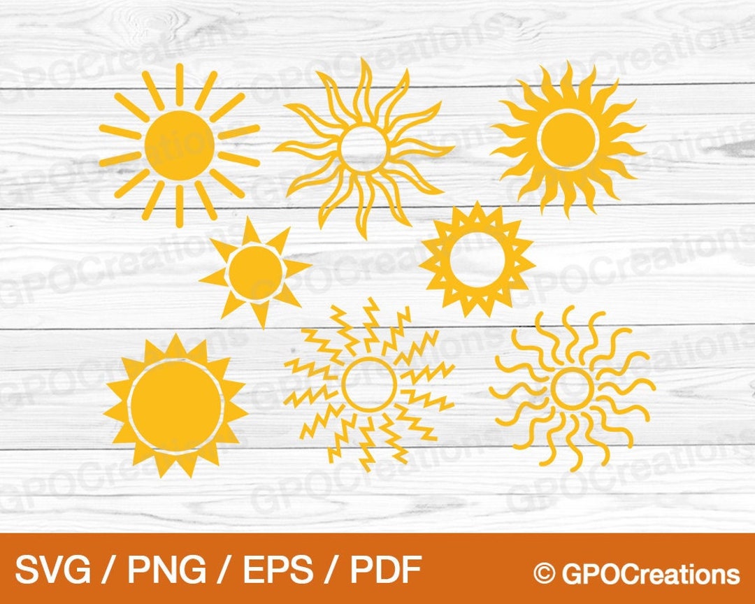 Sun SVG Bundle Sun SVG Sunshine SVG Summer Svg Sun Rays - Etsy