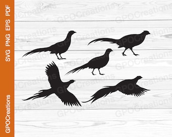 Flying Pheasant SVG Pheasant SVG, Pheasant Hunting SVG, Bird Hunting ...