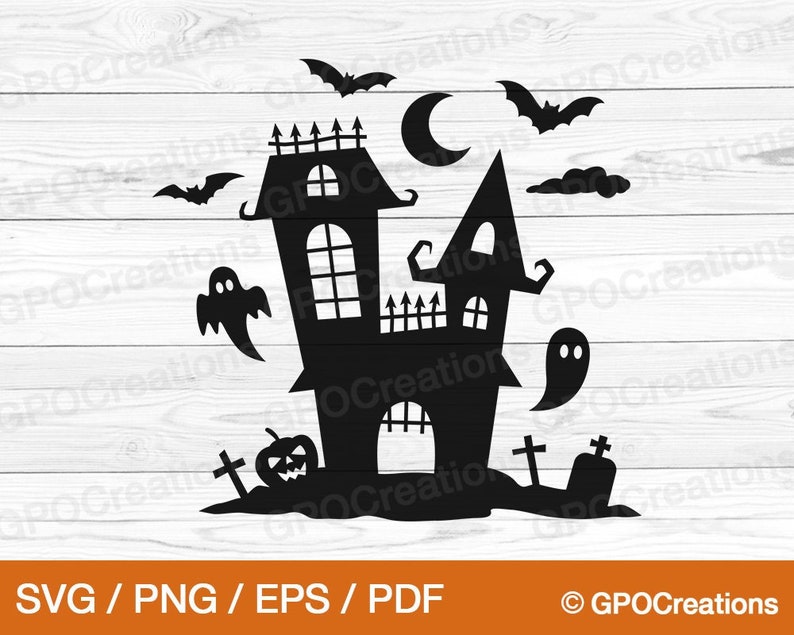 Halloween Haunted House SVG Spooky House SVG Haunted House - Etsy