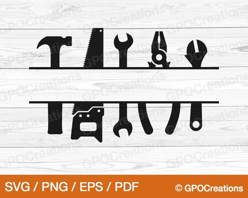 Tools Monogram SVG Tools Split Frame SVG Mechanic Tools SVG - Etsy