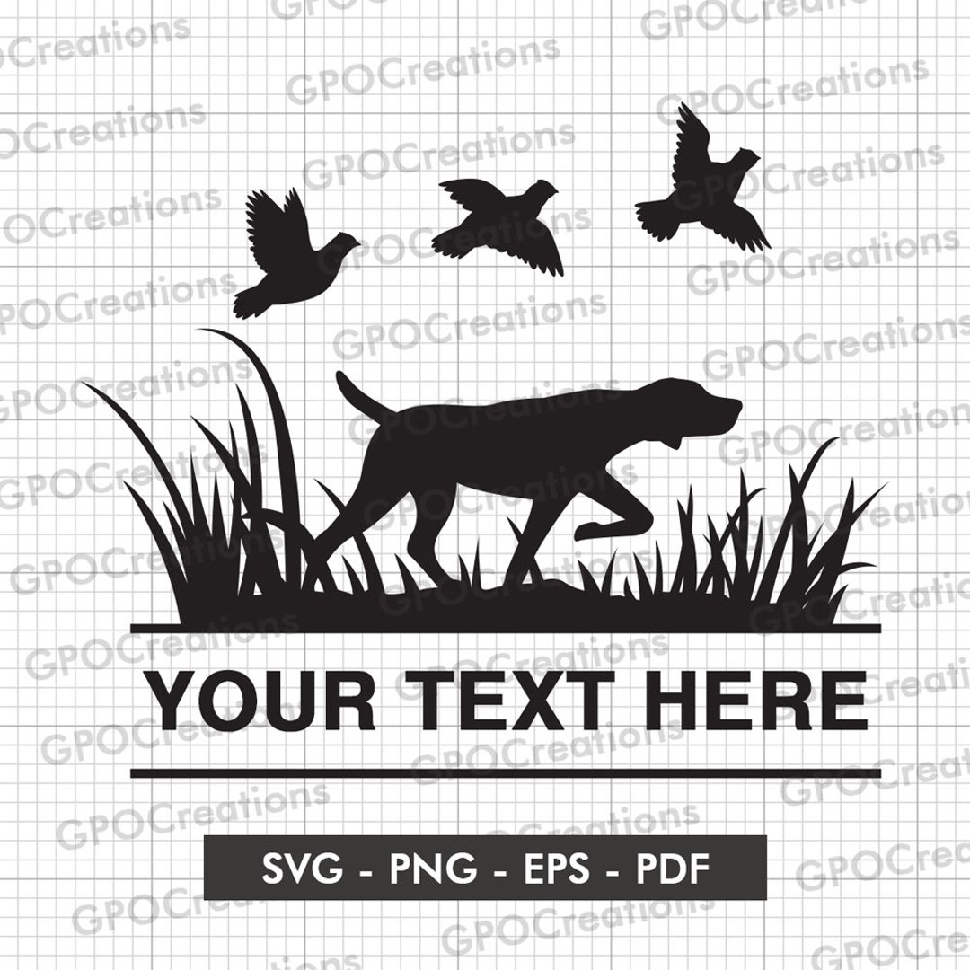 Quail Hunting SVG Hunting Dog SVG Hunting Dog Monogram Svg - Etsy