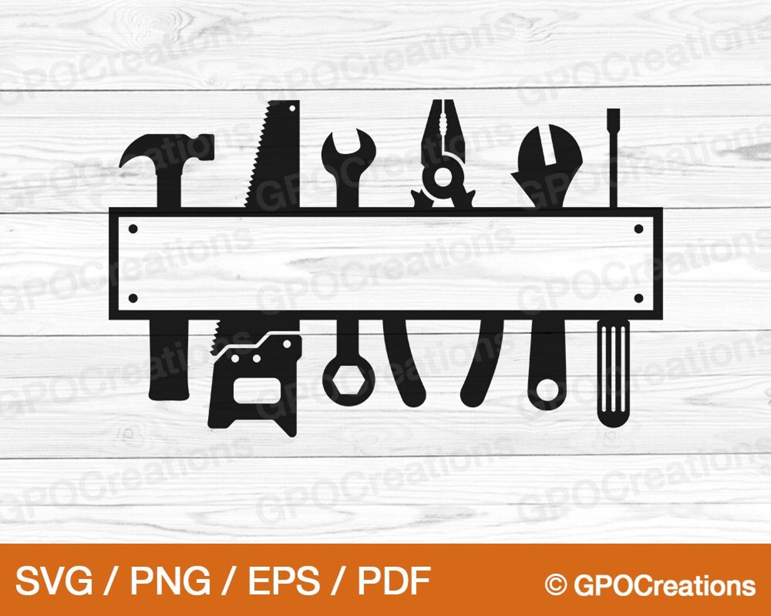 Tools Monogram SVG, Tools Split Frame SVG, Mechanic Tools SVG, Dad ...