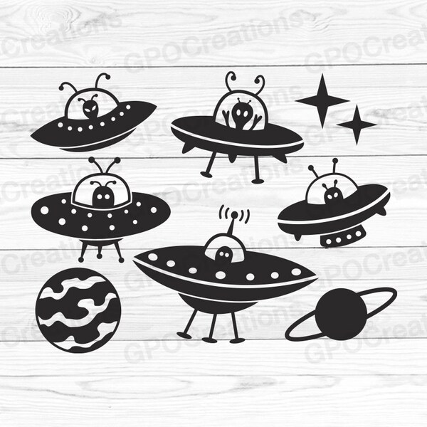 Flying Saucer Svg - Etsy