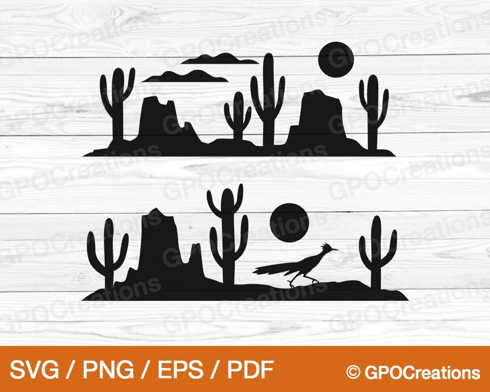 Desert Scene SVG Desert Landscape SVG Desert Cut File - Etsy