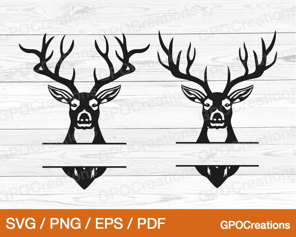 Deer SVG, Antlers SVG, Deer Monogram SVG, Deer Head Svg, Deer Hunting ...