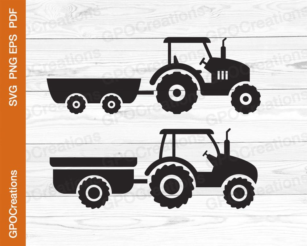 Tractor SVG, Tractor y carro SVG, Tractor para niños SVG, Tractor de ...